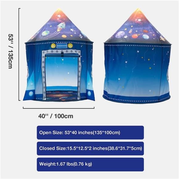 Toys | Rocketship Play Tent For Kidsastronaut Spaceship Space Themed ...